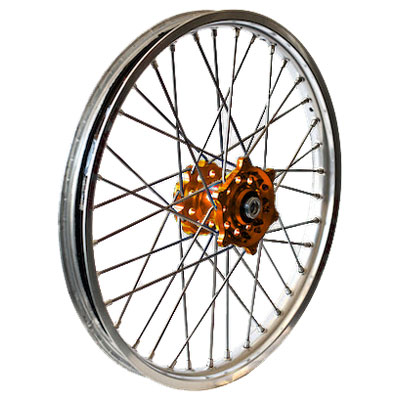 Talon/DirtStar Rear Wheel 2.15X18 (Orange/Silver) KTM 25mm: AOMC.mx